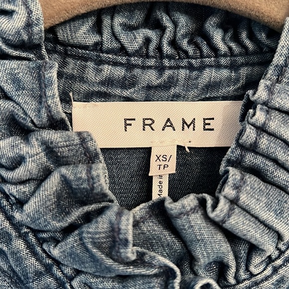 Frame Denim | Tops | Nwot Frame Springfield Ruffle Denim Shirt | Poshmark